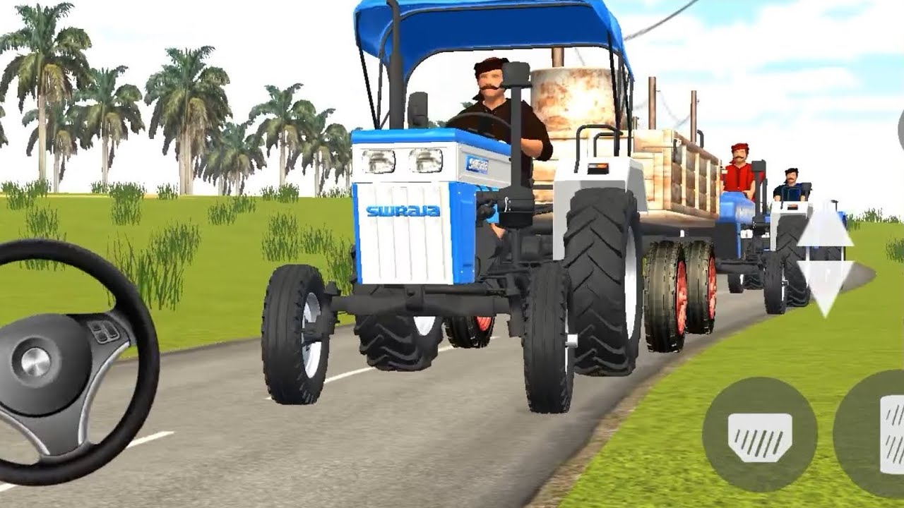 Swaraj Tractor🚜 race game🔥 Indian tractor driving 3d⚡Android gameplay ...
