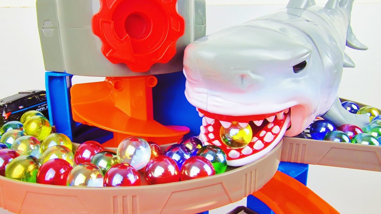 Marble Run Race ☆ Hot Wheels Mega Garage Spiral Tower, Pop It Fidget ...