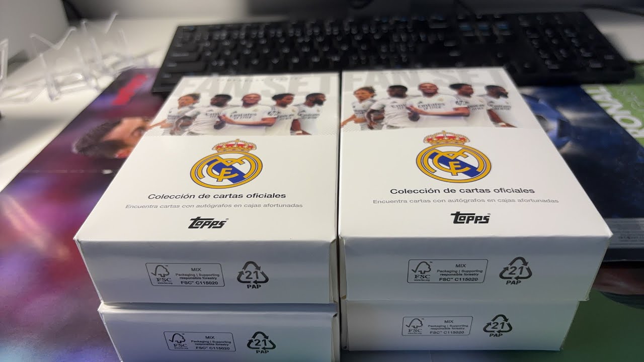BREAK#223 - 24/25 TOPPS REAL MADRID TEAM SET 4x BOX - YouTube