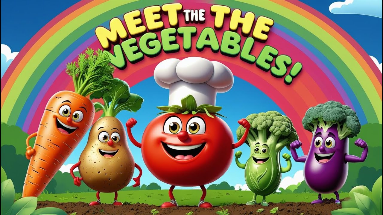 🥕Meet the Vegetables! | Learn 2D Talking Veggies for Kids | Educational ...