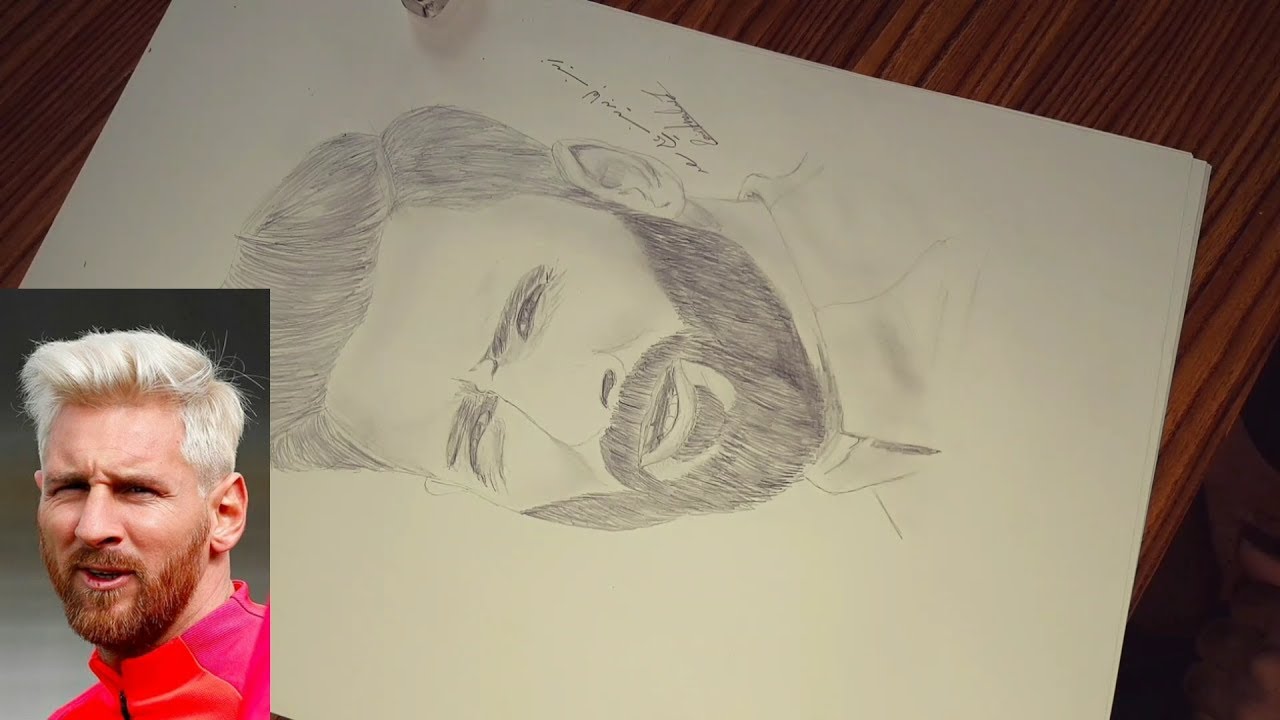 How to draw lionel Messi step by step / كيف ترسم ليونيل ميسي خطوة بخطوة ...