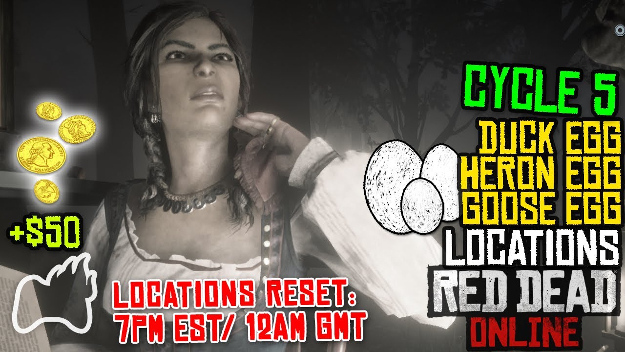 RED DEAD ONLINE Duck Egg, Heron Egg & Goose Egg CYCLE 5 Locations - YouTube