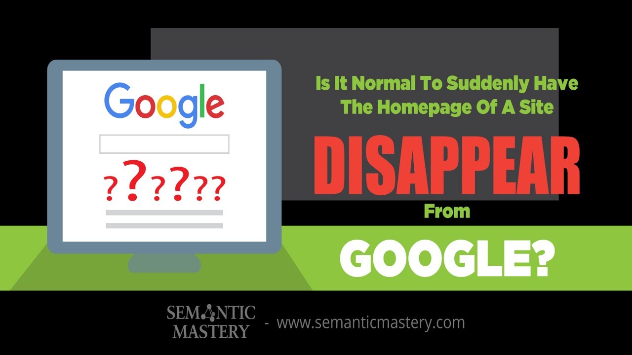 Is It Normal To Suddenly Have The Homepage Of A Site Disappear From ...