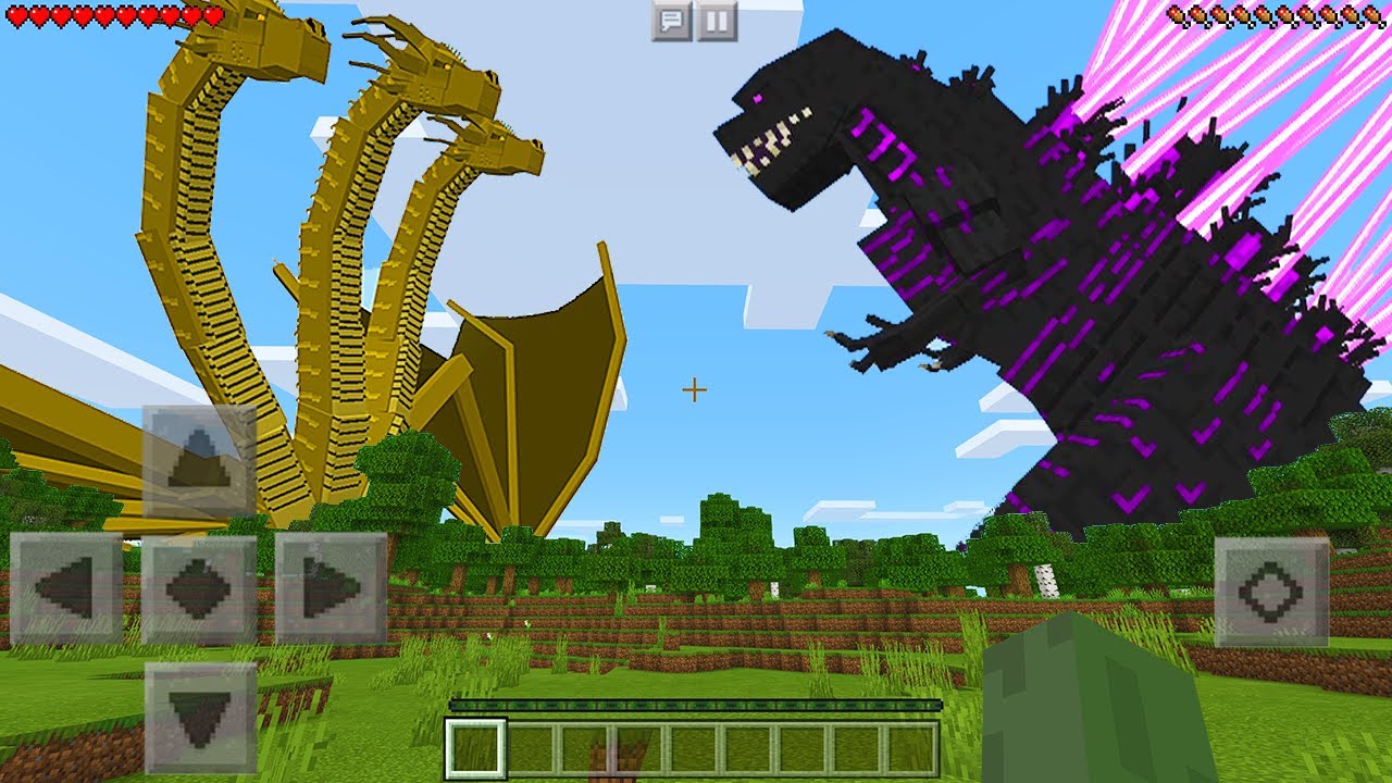 I Found SHIN GODZILLA vs KING GHIDORAH in Minecraft Pocket Edition ...