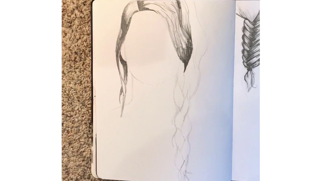 Drawing an Over the shoulder braid - YouTube