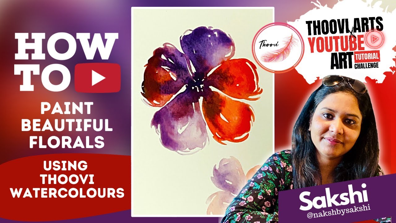 How to paint florals using watercolours | Watercolour painting tutorial ...
