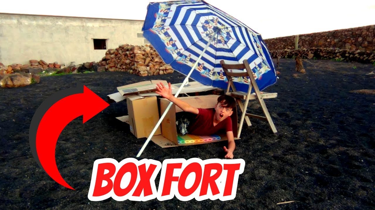 I spent the night in a box fort and then this happened.... - YouTube