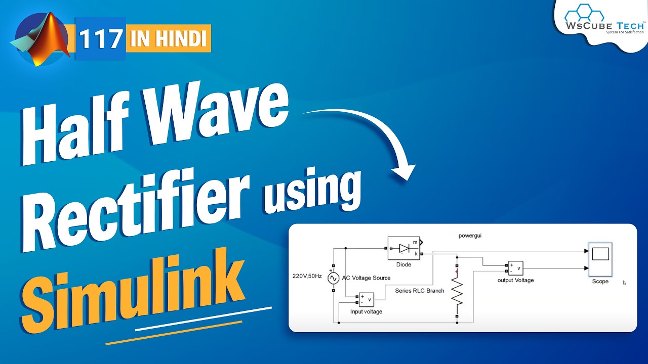 Half Wave Rectifier using Simulink/Matlab - MATLAB Tutorial [Hindi ...