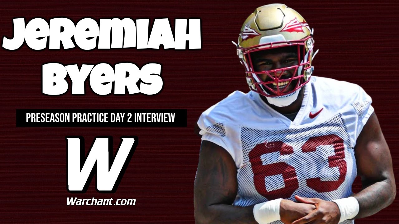 Jeremiah Byers Interview Preseason Practice Day 2 | FSU Football 2023 ...