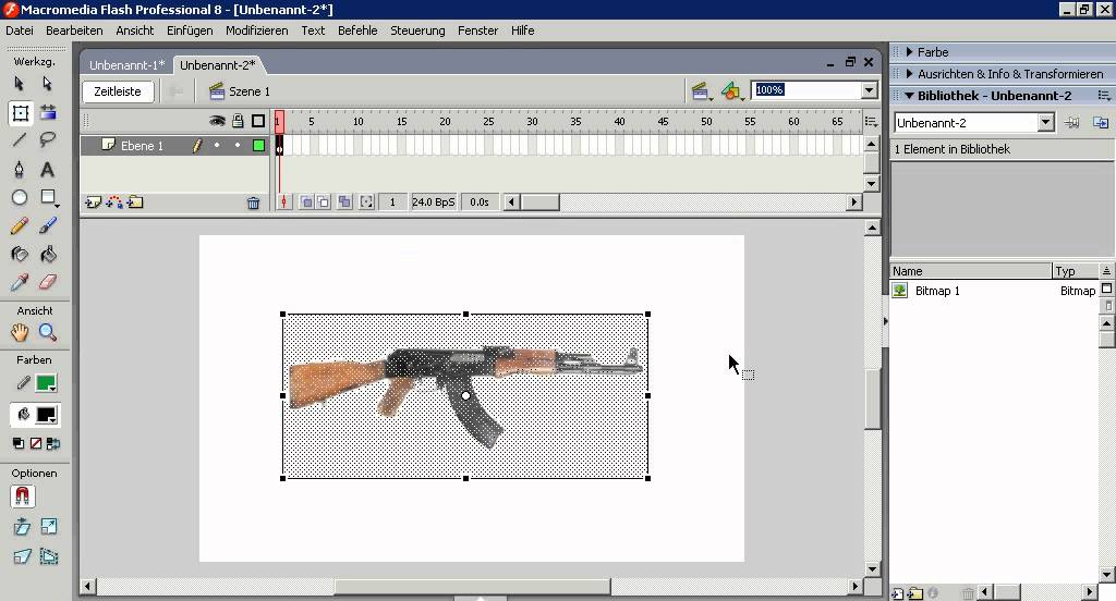 macromedia flash 8 how to make a gun - YouTube