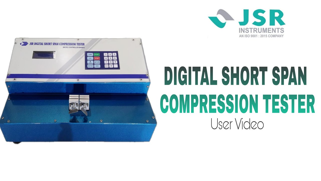 JSR - Digital Short Span Compression tester || SCT || Paper testing ...
