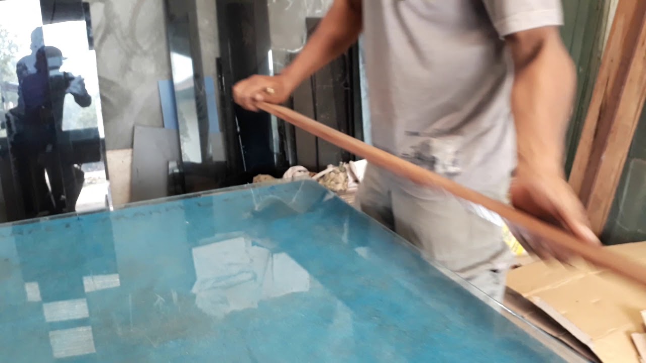 Cara potong kaca lebar - YouTube
