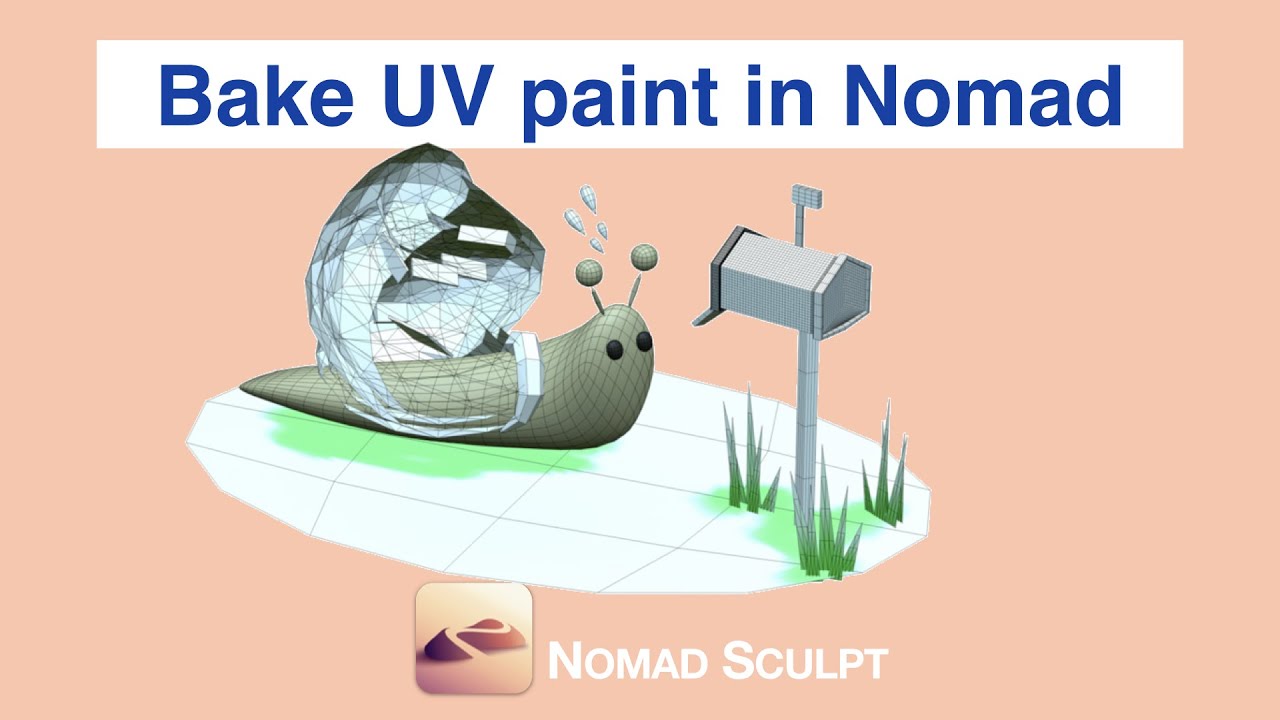 Bake hi-res vertex to UV paint on low poly | Nomad Sculpt - YouTube