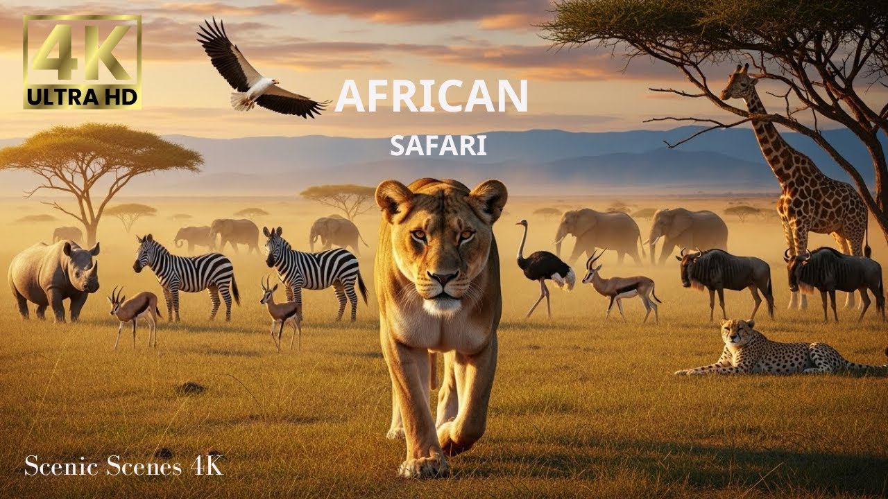African Safari Wildlife in 4K – Majestic Animals of the Wild | Scenic ...