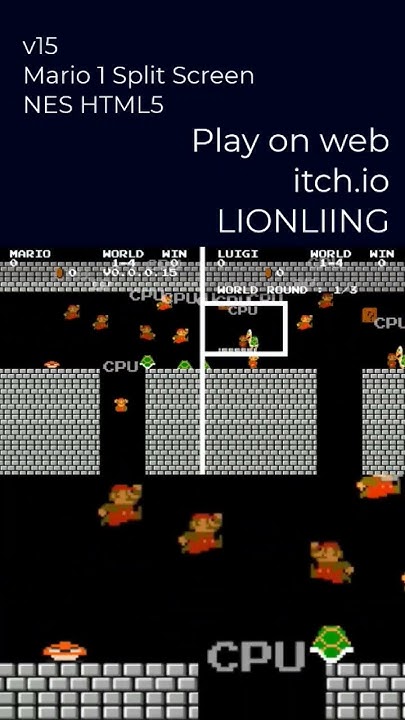 v15 Mario 1 Split Screen NES HTML5 - Link in Description -- 29 jan 2025 - YouTube