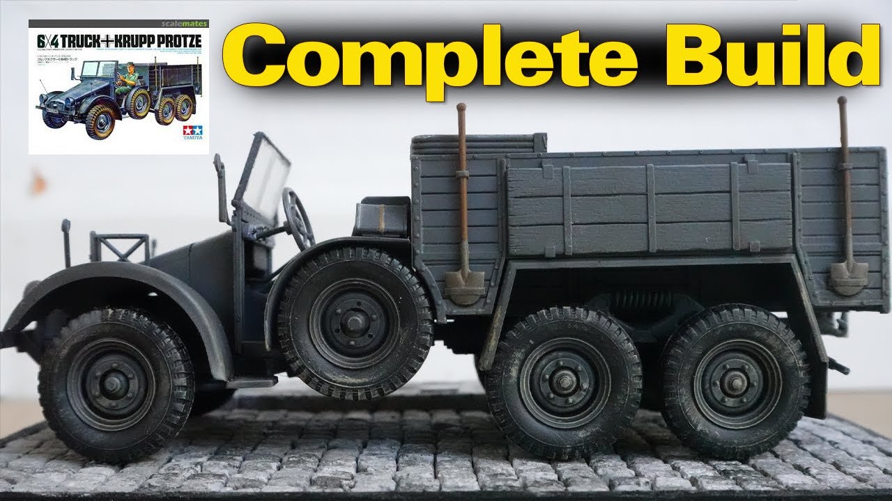 Building the Tamiya 1/35 scale German 6X4 Truck Krupp Protze | Detailed ...