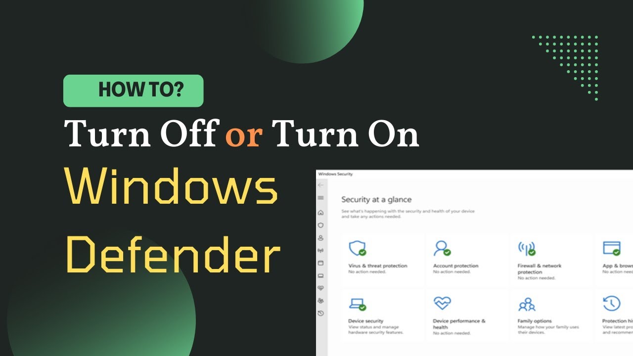 Turn off Real-time Protection of Windows Security in Windows @pcguide4u ...