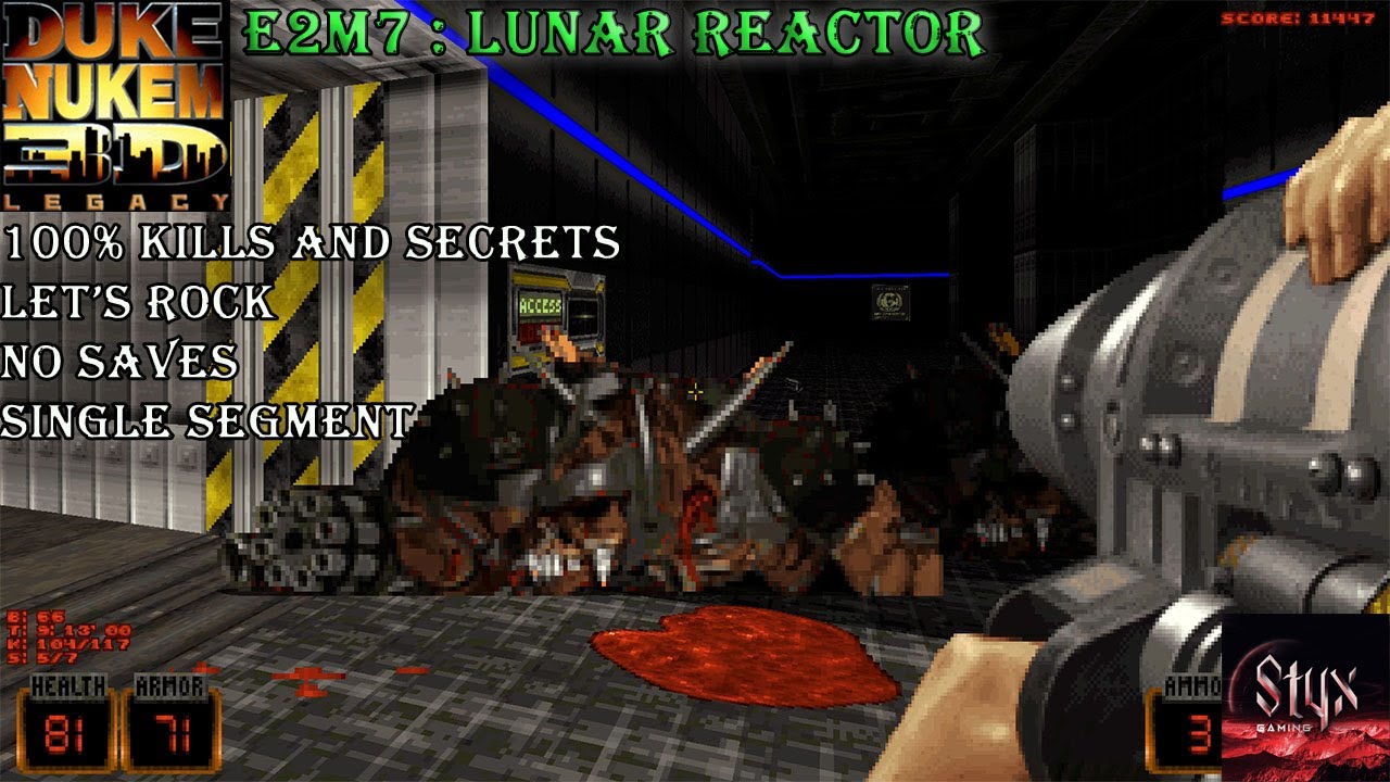 Duke Nukem 3D Legacy E2M7 : Lunar Reactor ( 100% ) - YouTube