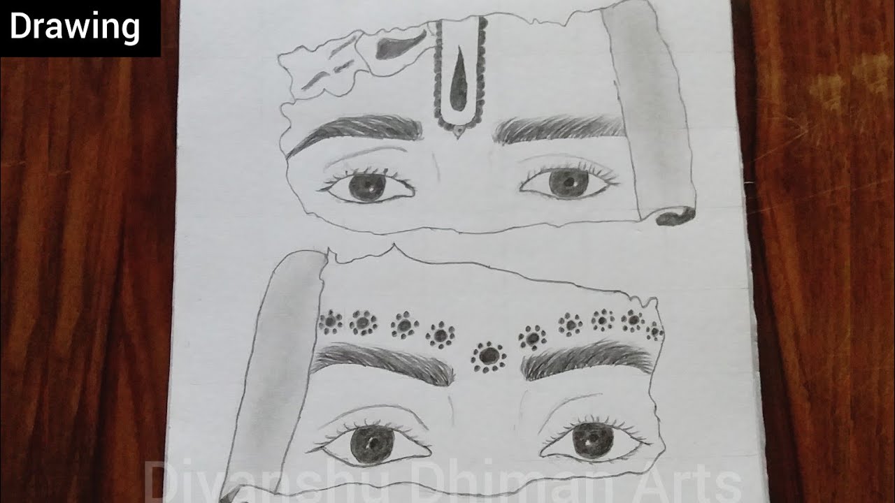 Radha Krishna eye drawing | #Drawing #radhakrishna ...