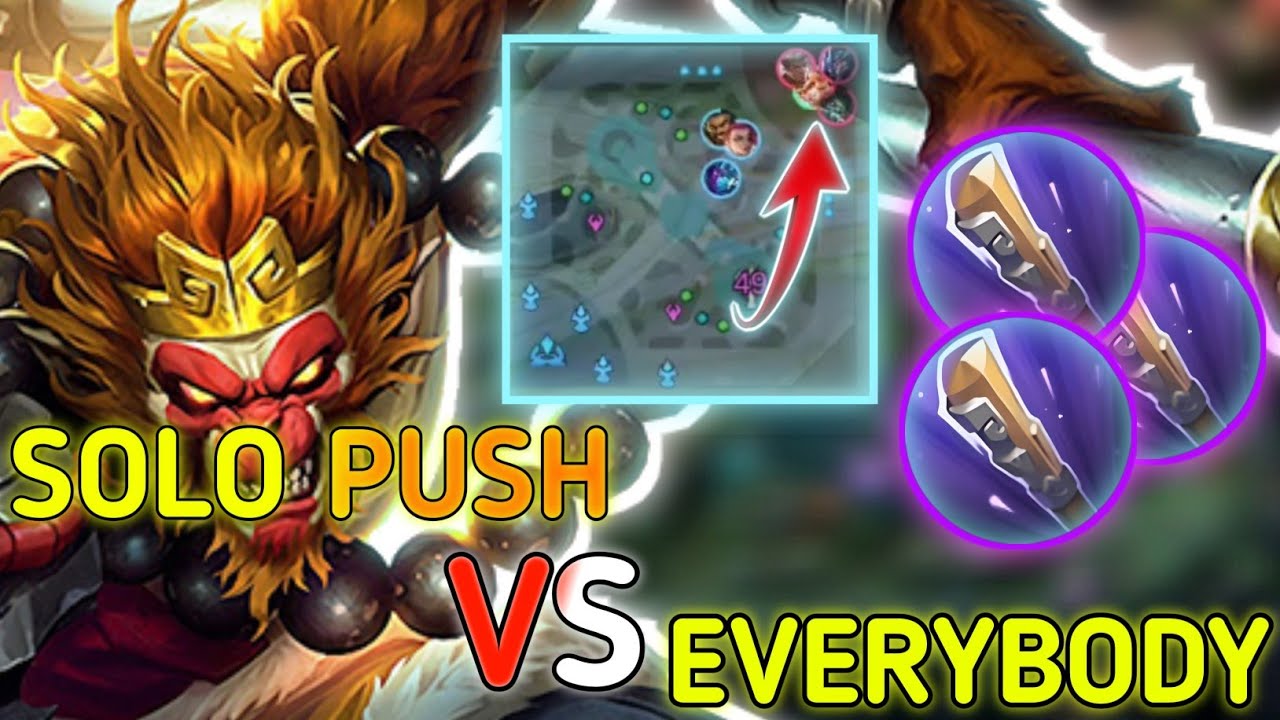 CARA BALIKIN KEADAAN PAKE SUN SOLO PUSH SAMPE WIN | APA WAR? TIDAK PERLU PUSH NO 1😜 | MLBB ...