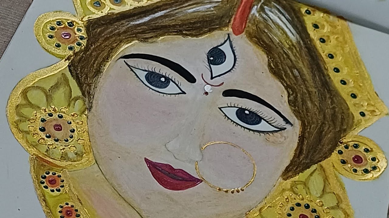 How to draw Maa Durga Face (Easy step by step ) Navtarti special ...