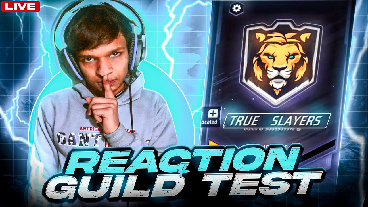 LIVE 1V1 GUILD TEST+ REACTION STREAM |FREEFIRE| - YouTube