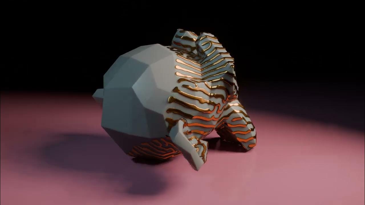Blender - Reaction Diffusion Gold - YouTube