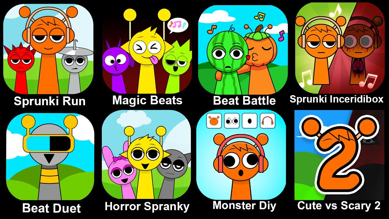 Spranky Run,Beat Battle,Sprunki Incredibox,Beat Duet,Horror Spranky ...