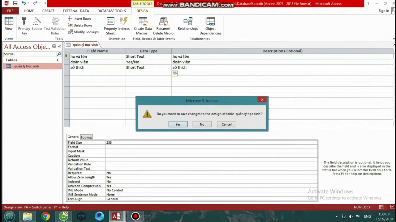 Các bước tạo cơ sở dữ liệu trong Microsoft Access - YouTube