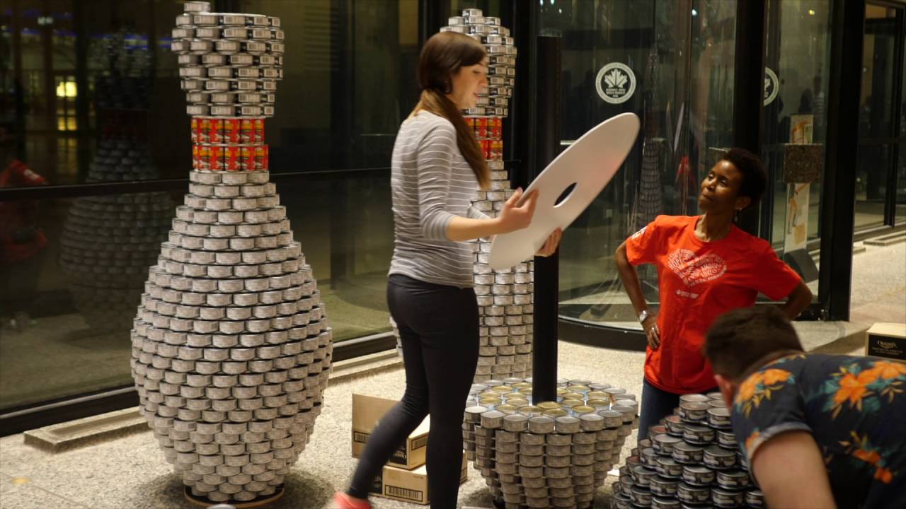 Sneak Peek at the 17th Annual CANstruction Event - YouTube