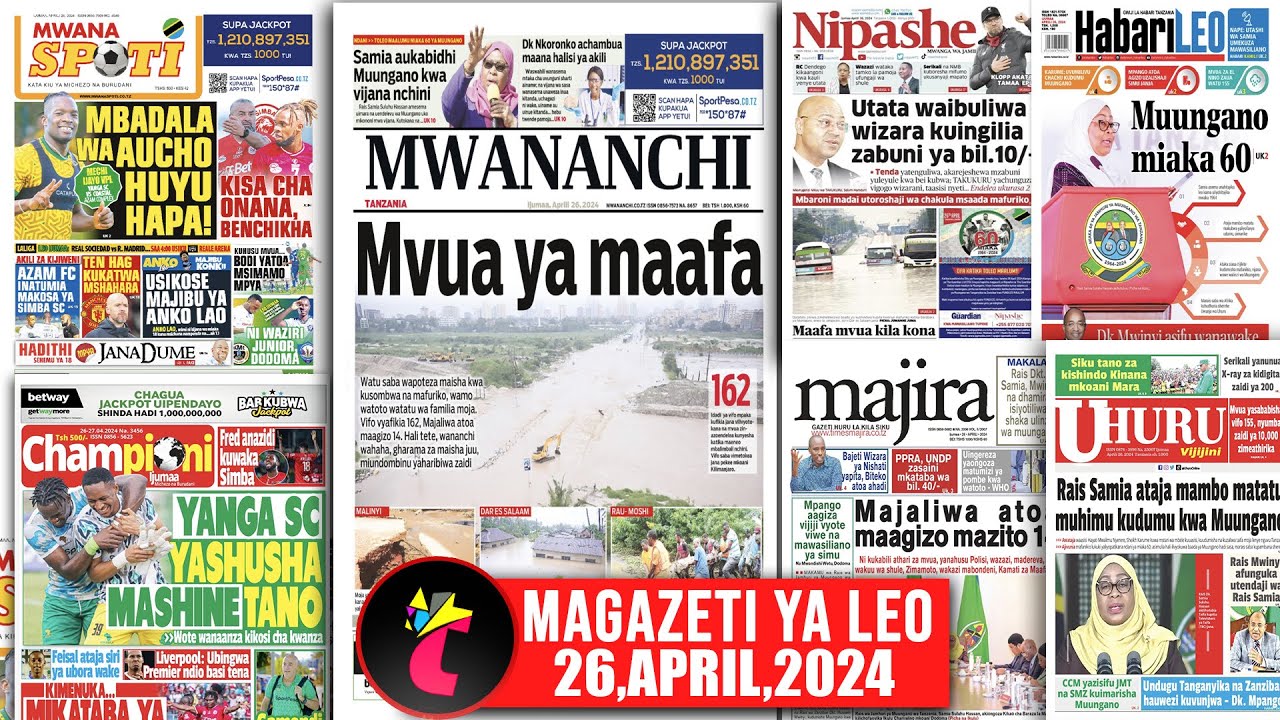 Toka zamani tv,Magazeti ya leo,26/04/24,MAJALIWA ATOA MAAGIZO MAZITO 14 ...