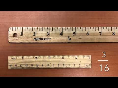 How To Use A Ruler And Write Difficult Measurements Simplify Fractions ...