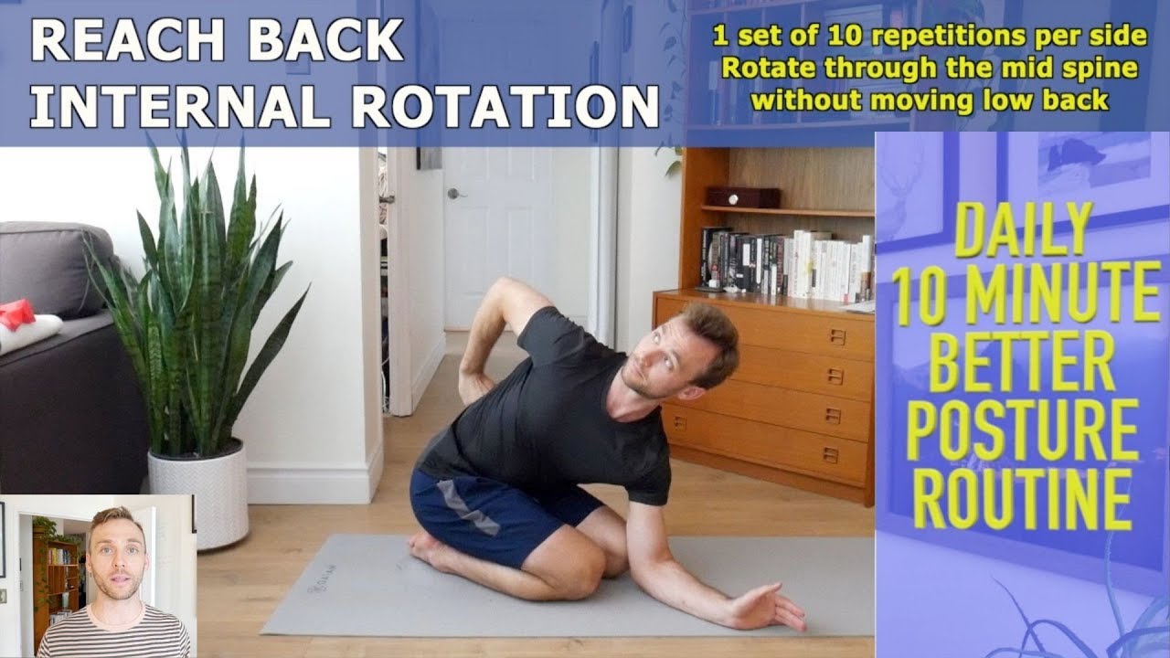 Daily Better Posture Exercise Routine - YouTube