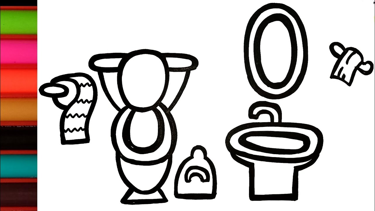 TOILET DRAWING, Coloring and Painting for kid's & Toddlers | How to ...