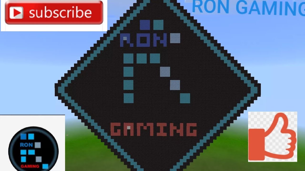 I made Ron gaming logo in minecraft #Rongaming #part1 - YouTube