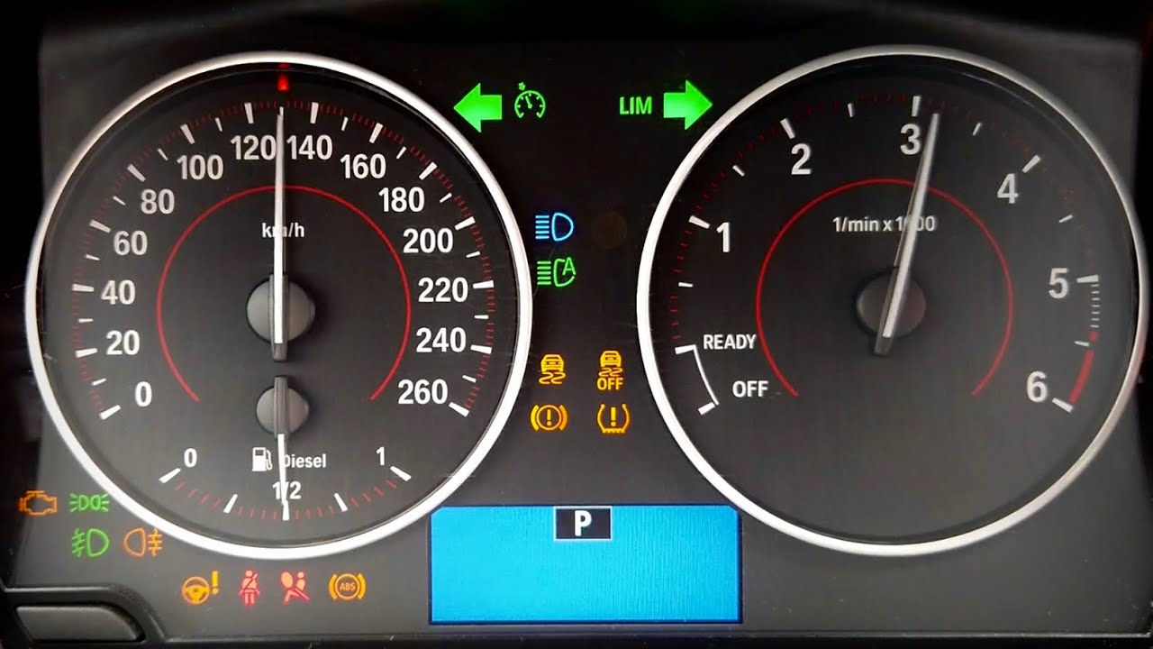 BMW 1-Series F20 hidden test menu in instrument cluster - YouTube