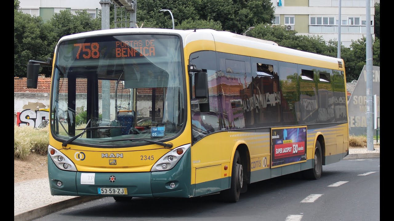 CCFL (Carris) 2345 - MAN 18.310 HOCL/R-NL E3 Marcopolo Viale - Linha ...