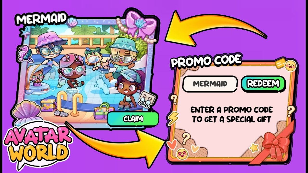 FREE MERMAID PACK in AVATAR WORLD ALL NEW FREE PROMO CODES || AVATAR ...