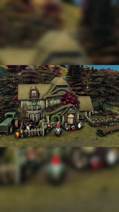 The Giant Garden Gnome's Cottage🍃 | The Sims 4 | Stop Motion Build [no CC] #thesims4 #sims4 # ...