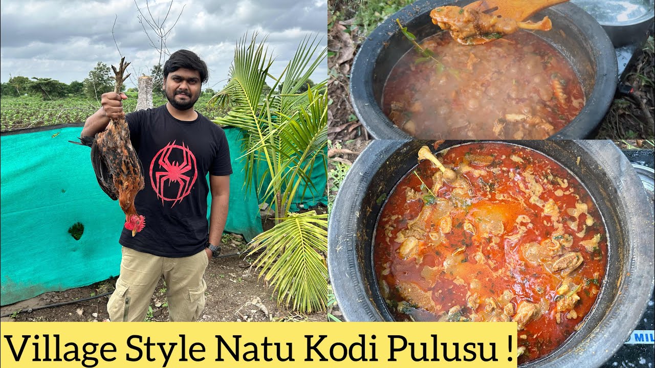 Village Style Natu Kodi Pulusu | Desi Murgi | Country Chicken Curry ...