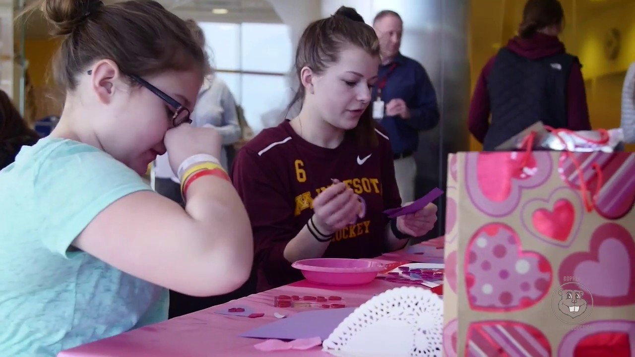 Gophers in the Community: Valentine's Day at Masonic Children's ...