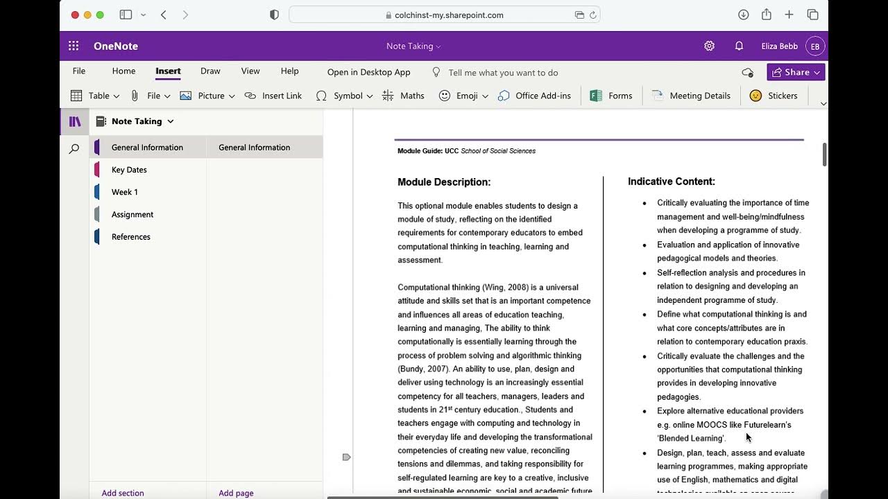 Note taking for students at University with OneNote - YouTube