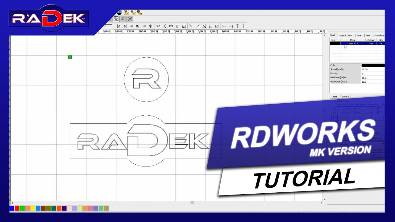 RDWORKS TUTORIAL (MK VERSION) - RADEK - YouTube