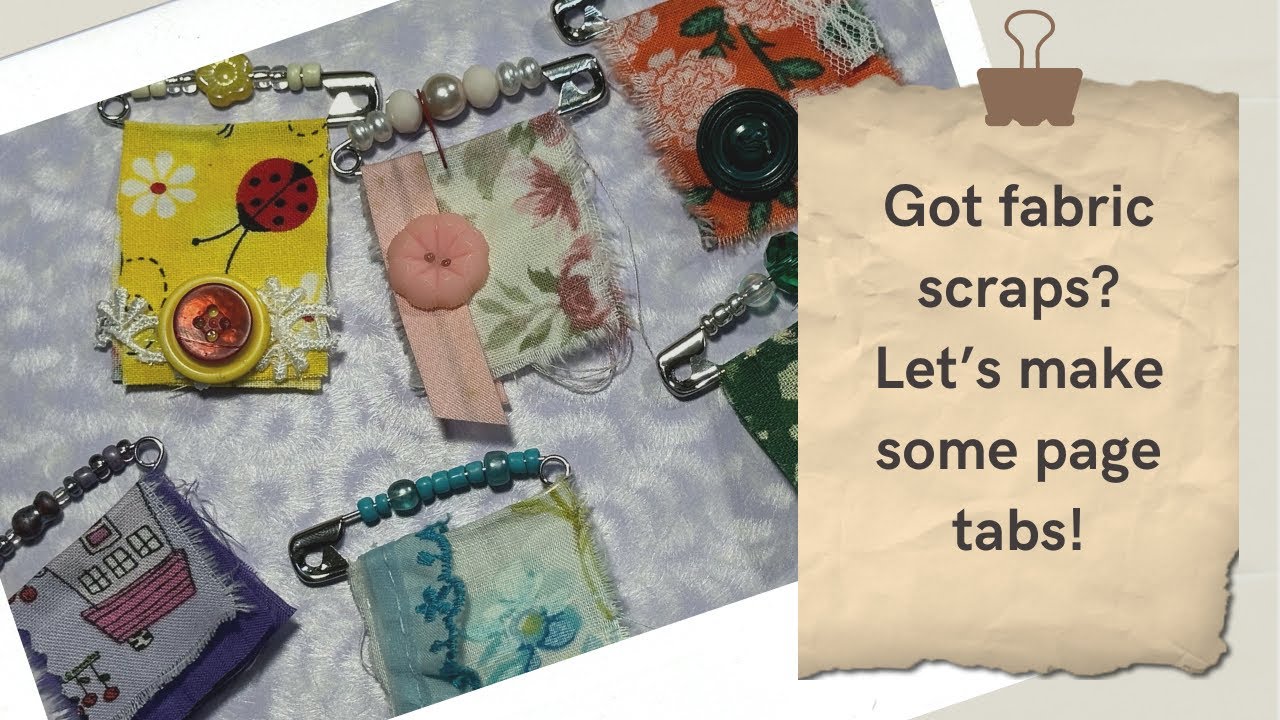 Coffee and crafting/fabric page tabs tutorial - YouTube