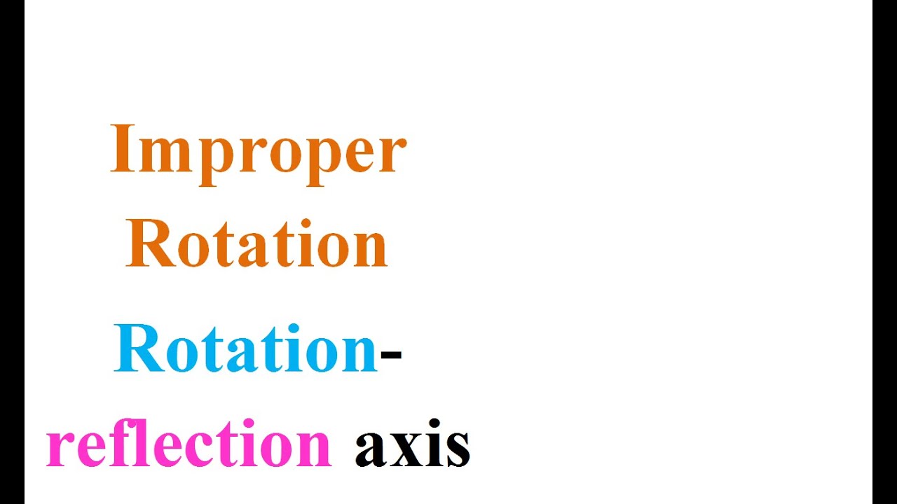 18. Improper rotation (Sn) - YouTube