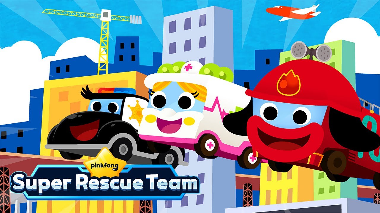 Super Brave Cars | Car Songs for kids | Pinkfong Super Rescue Team ...