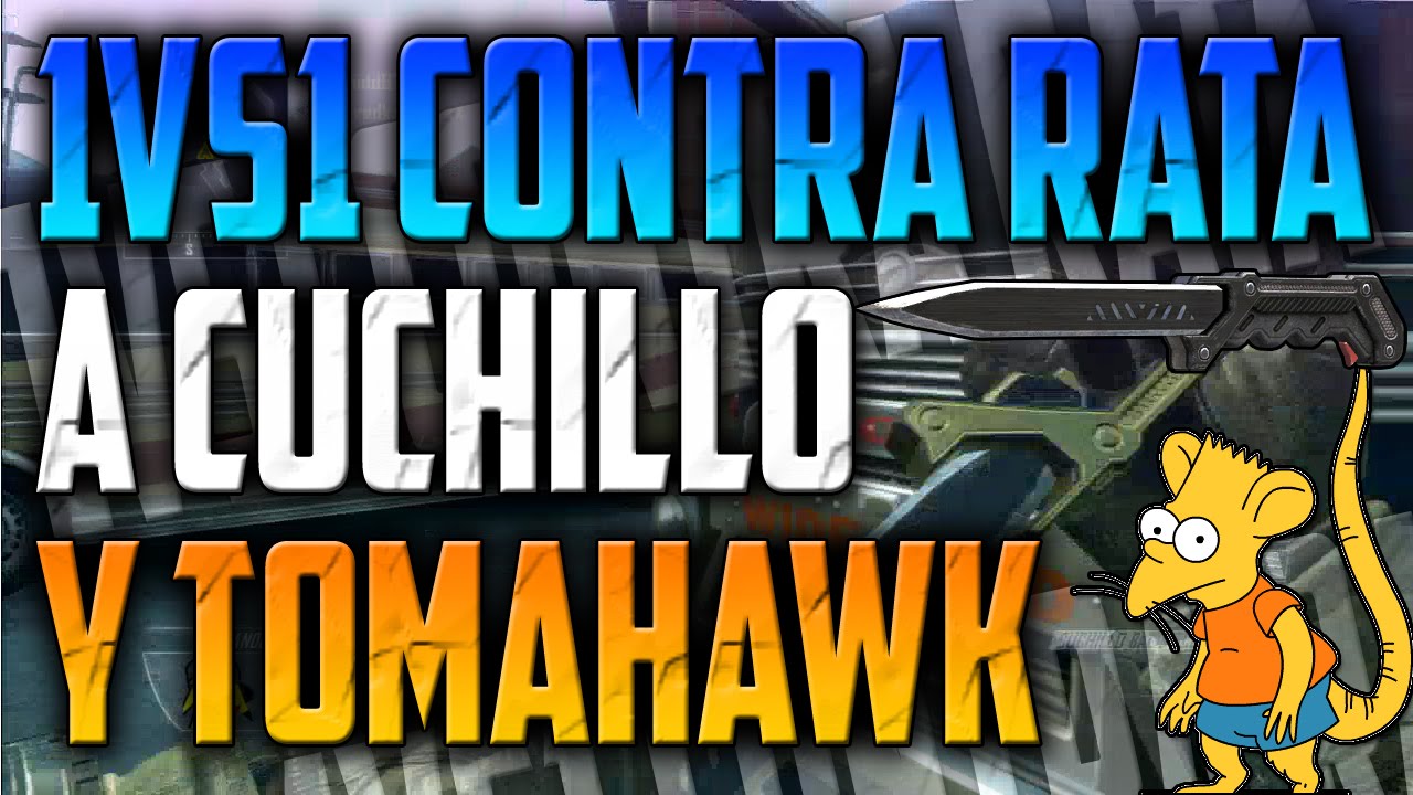 1vs1 contra Rata - A Cuchillo y a Tomahawk !! QUE PENA xD ...