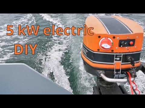 Electric conversion of a Crescent 5 hp outboard - YouTube