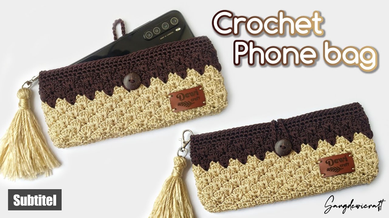 CARA MEMBUAT DOMPET RAJUT HP TERBARU MODEL MODERN SUPER MUDAH UNTUK ...