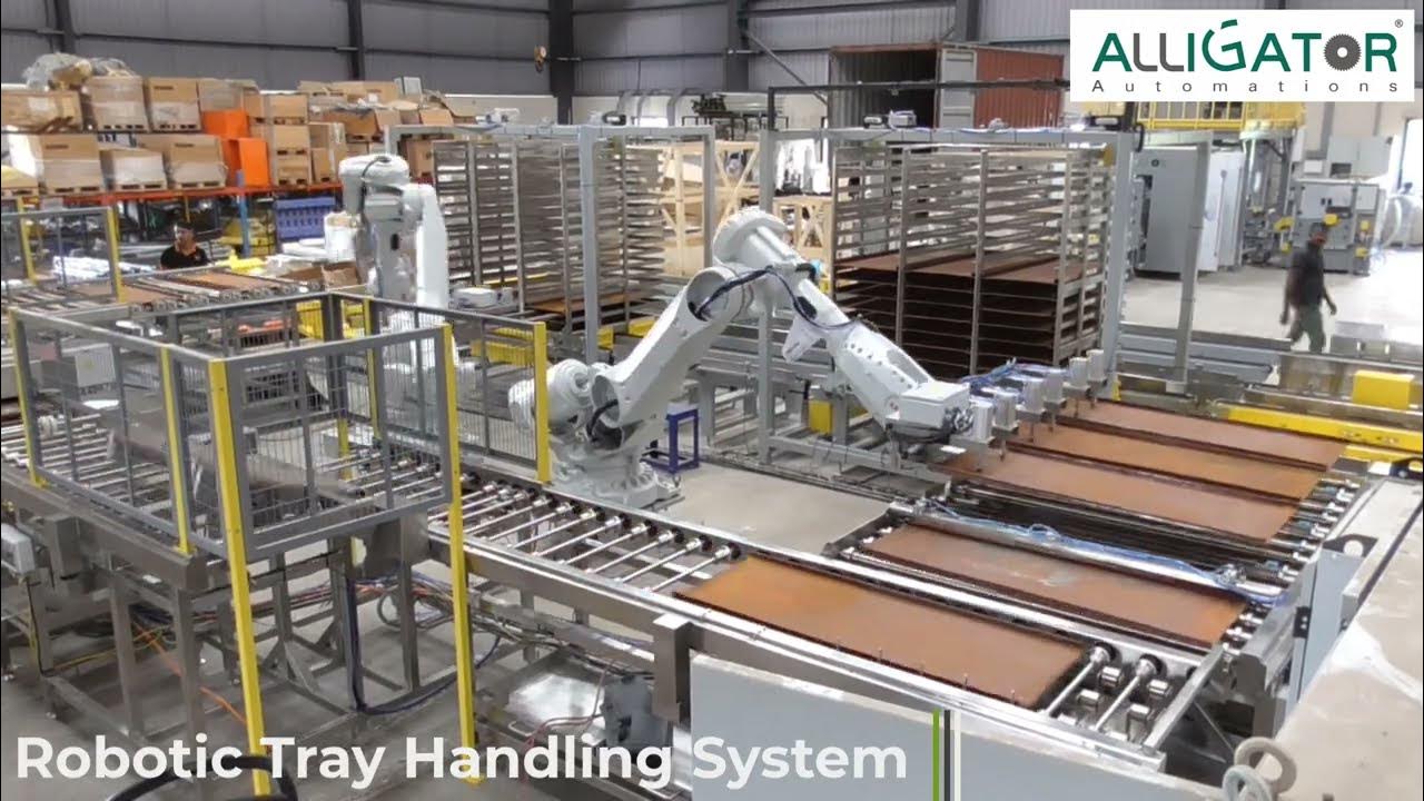 High Speed Robotic Tray Handling System for FMCG Industry! - YouTube